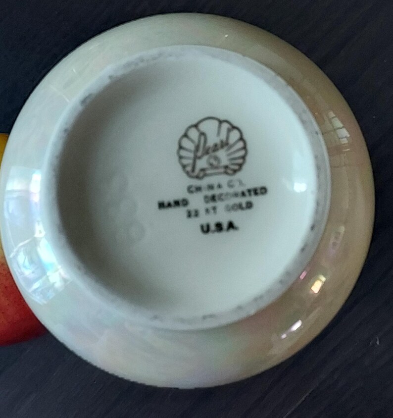 Vintage Vase by Pearl China Co. Hand Decorated 22 Kt Gold USA #633 ...