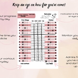 30 Day Weight Loss Tracker | Printable Weight Loss Journal & Challenge ...