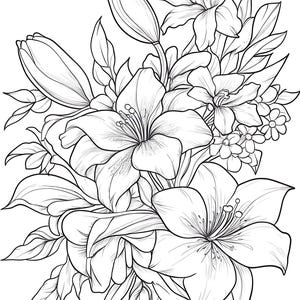 Stress Relief Flower Coloring Pages for Adults & Kids - Printable ...