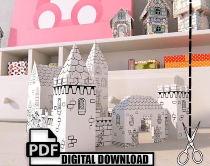 Paper CASTLE 3D Printable, Printable Paper Castle for Action Figures ...