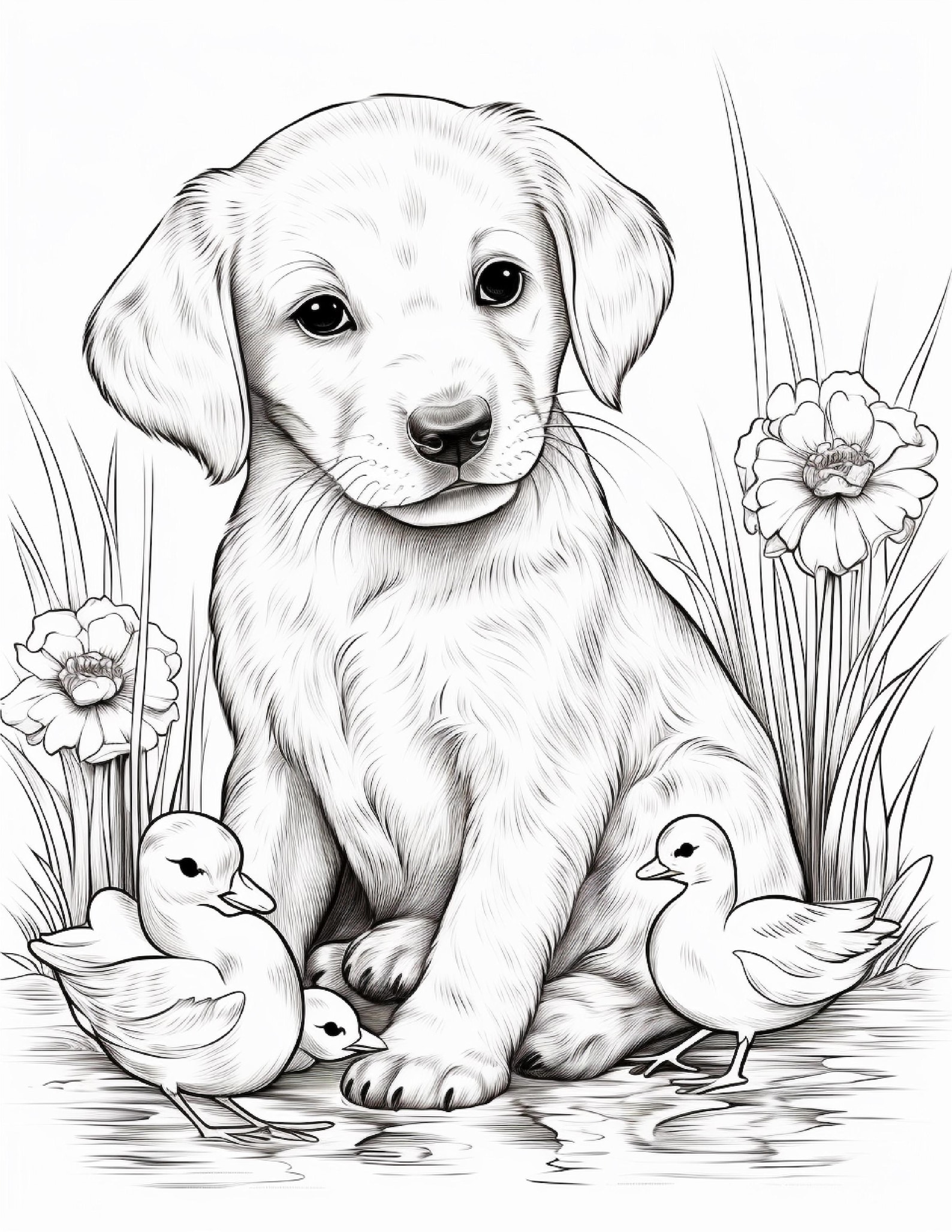 Cute Baby Farm Animal Coloring Pages for Kids – Printable Toddler ...