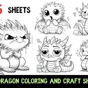 Little Dragons Coloring Pages | 8 Cute Printable Dragon Designs for ...