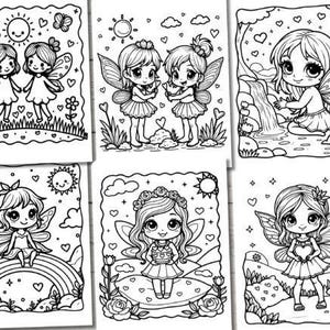 Enchanting Flower Fairy Coloring Page | Printable Fairy Coloring Sheet ...