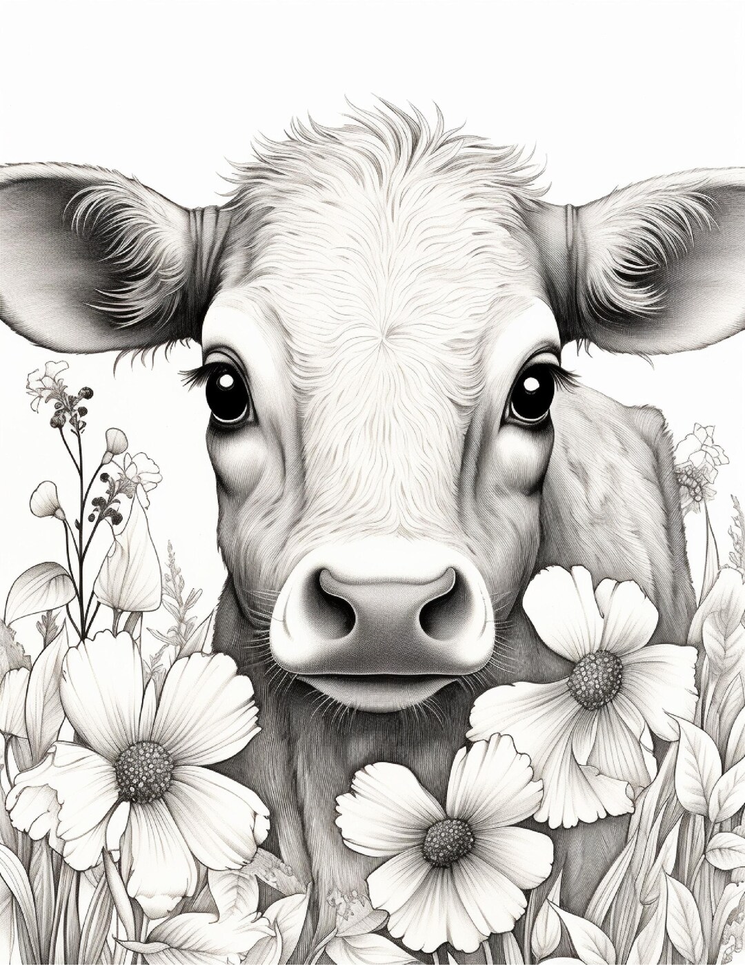 Cute Baby Farm Animal Coloring Pages for Kids – Printable Toddler ...