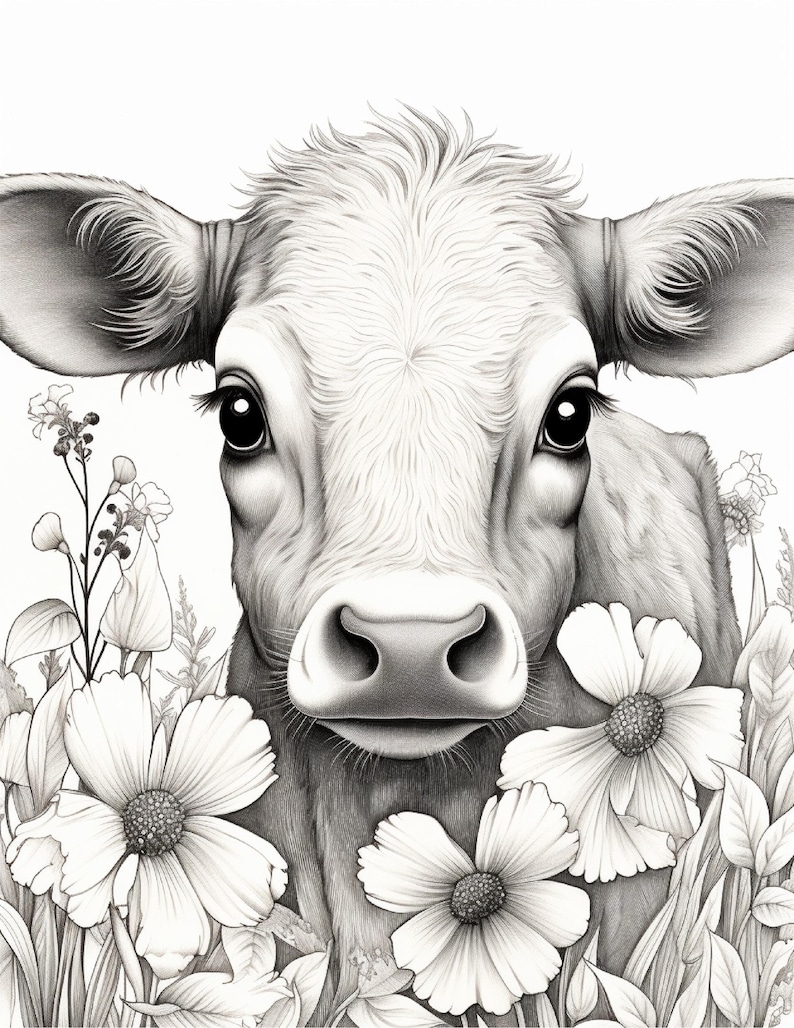 Cute Baby Farm Animal Coloring Pages for Kids – Printable Toddler ...