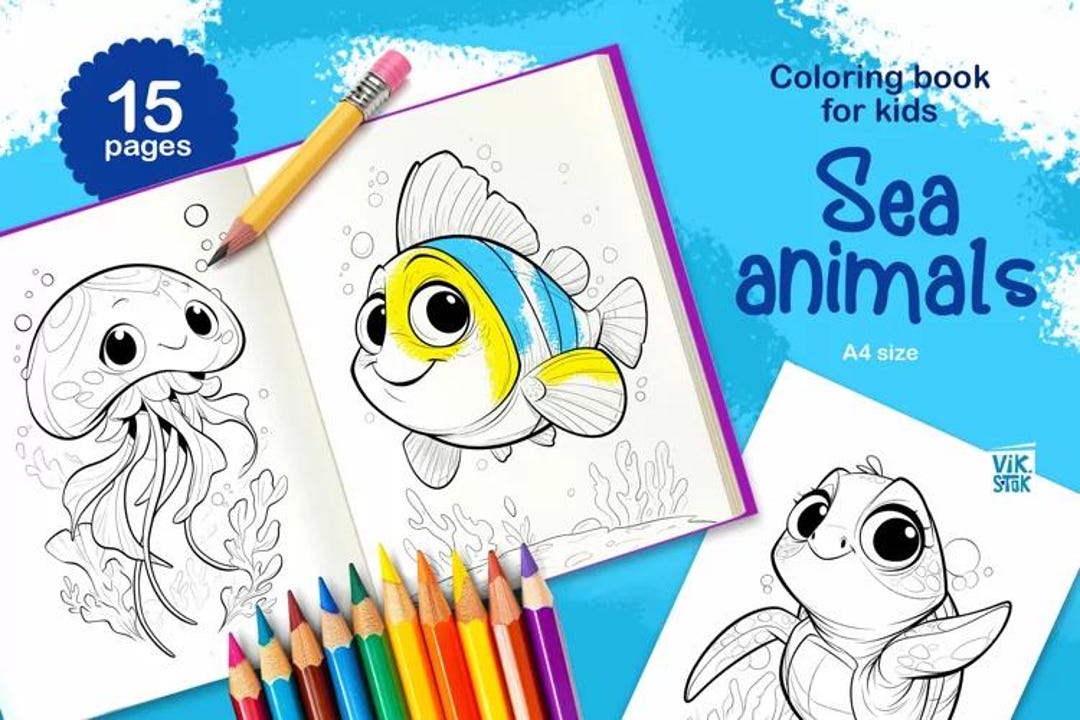 Sea Animal Coloring Page for Kids | Printable Fun, Ocean Creatures ...