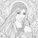 Elegant Woman Portrait Coloring Page: Printable Art Therapy (PDF) - Etsy
