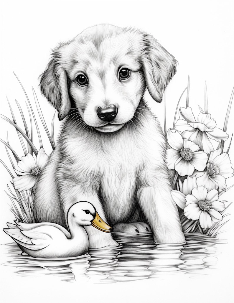 Cute Baby Farm Animal Coloring Pages for Kids – Printable Toddler ...