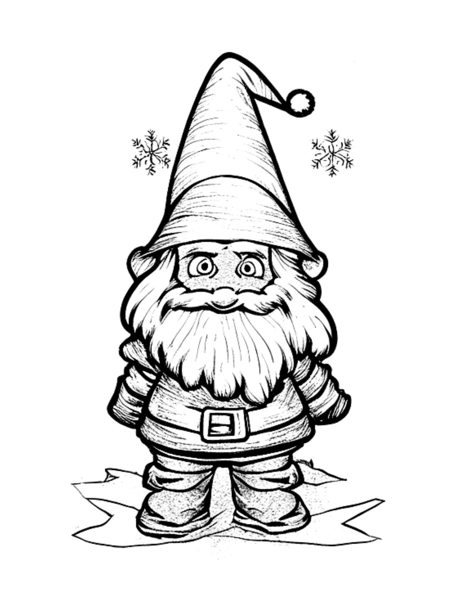 Cozy Gnome Coloring Page – Winter Gnome With Hot Drink - Etsy