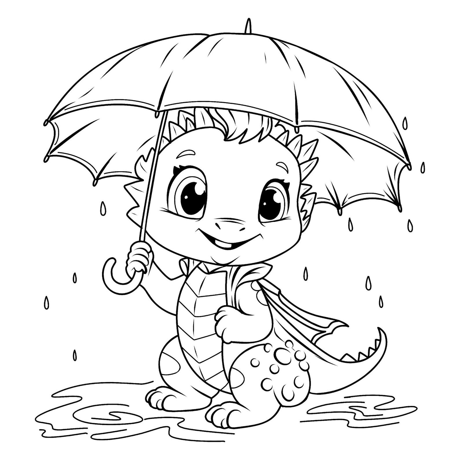 Little Dragons Coloring Pages | 8 Cute Printable Dragon Designs for ...
