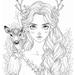 Fairy Princess Coloring Page: Floral Fantasy Art (PDF) - Etsy