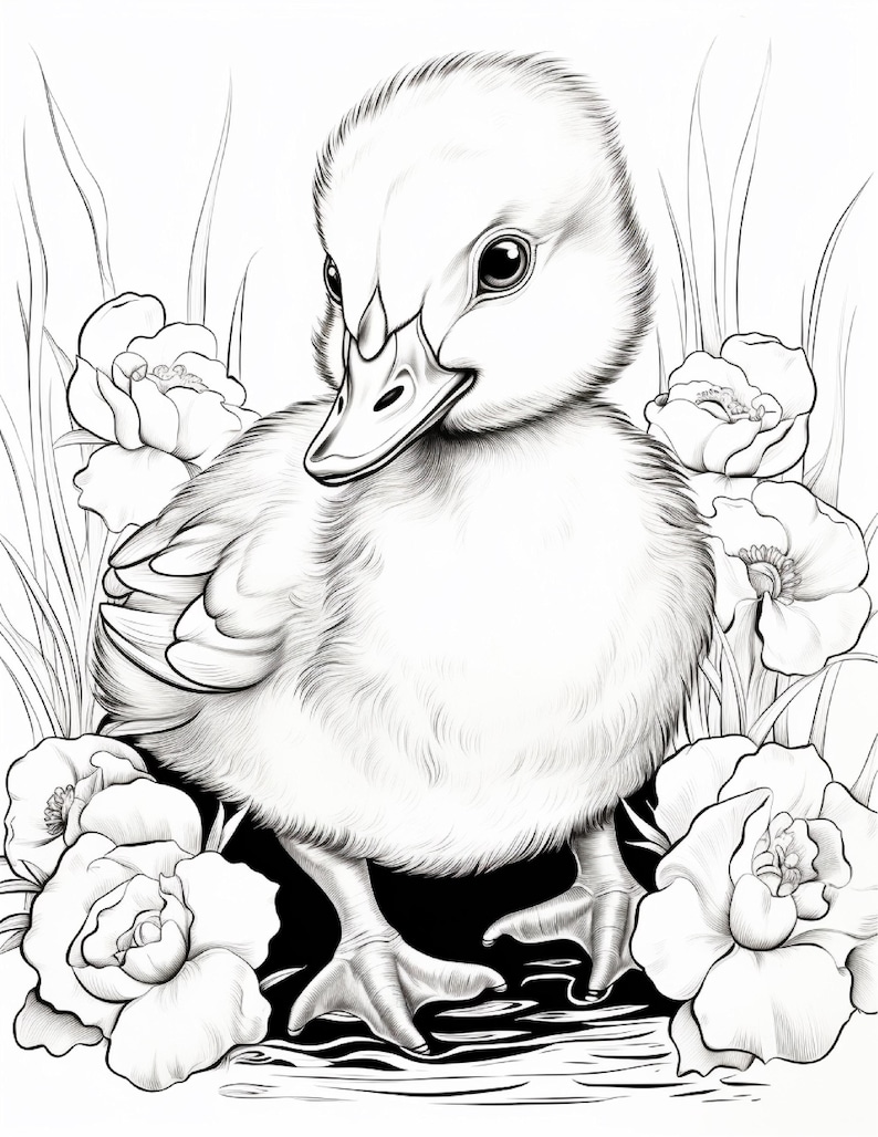 Cute Baby Farm Animal Coloring Pages for Kids – Printable Toddler ...