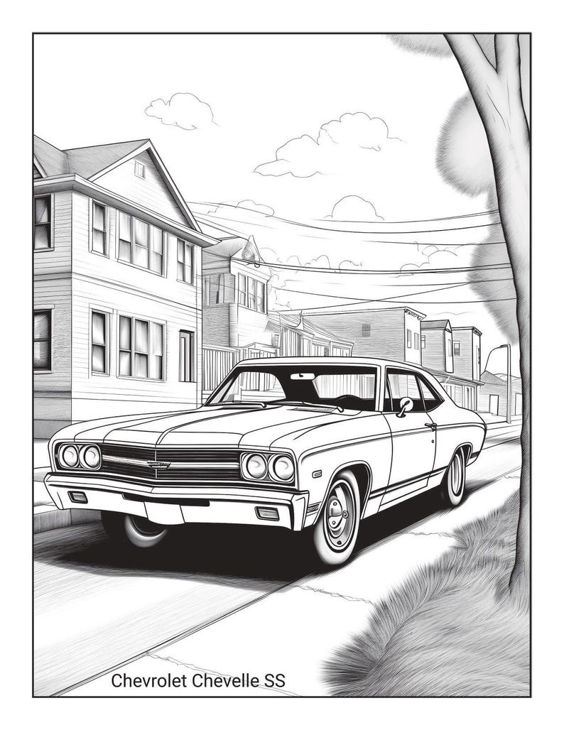 Vintage Car Coloring Pages: Classic Car Illustrations (PDF) - Etsy