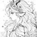 Fairy Princess Coloring Page: Floral Fantasy Art (PDF) - Etsy