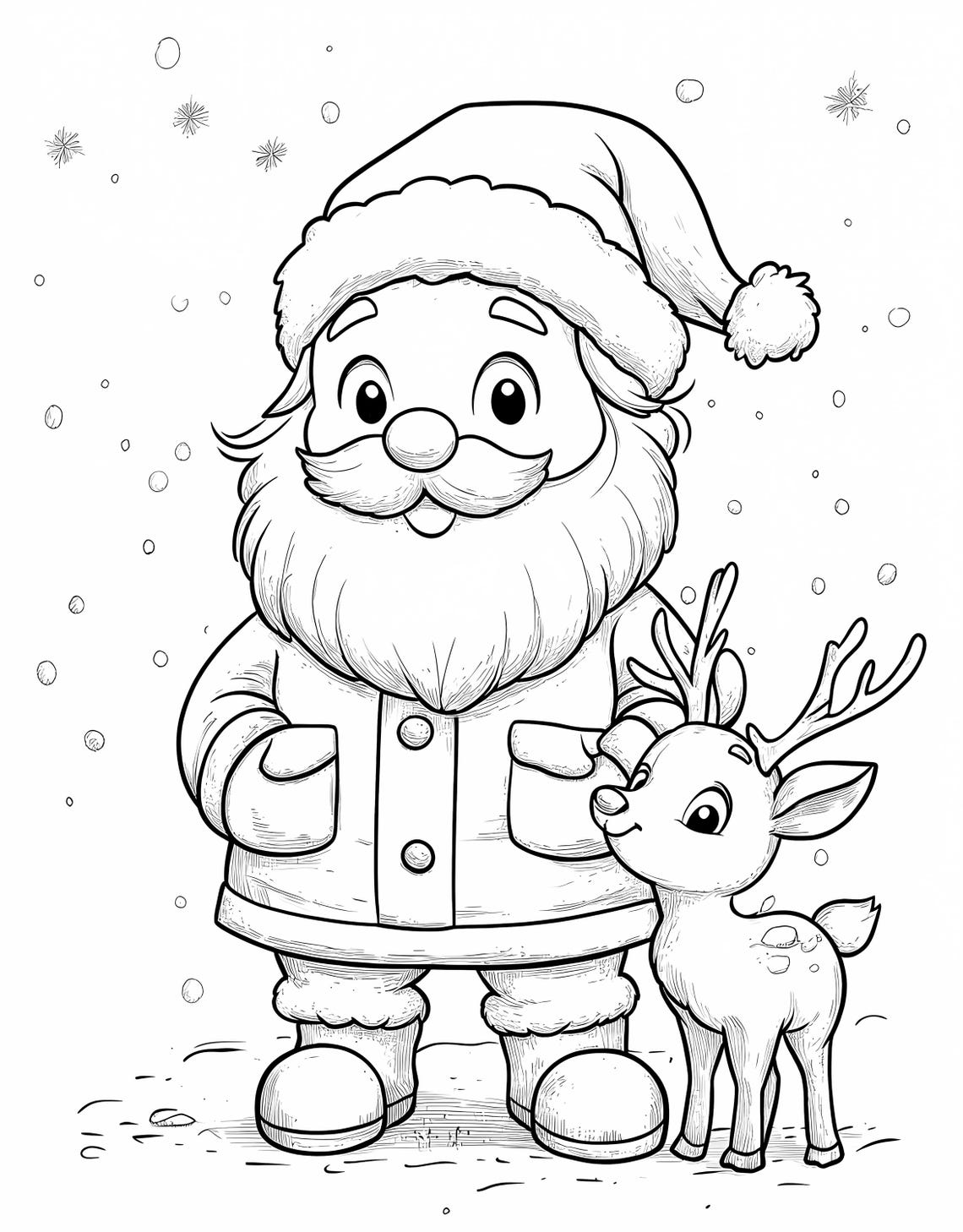 Snowman Christmas Tree Coloring Page: Holiday Fun (PDF) - Etsy