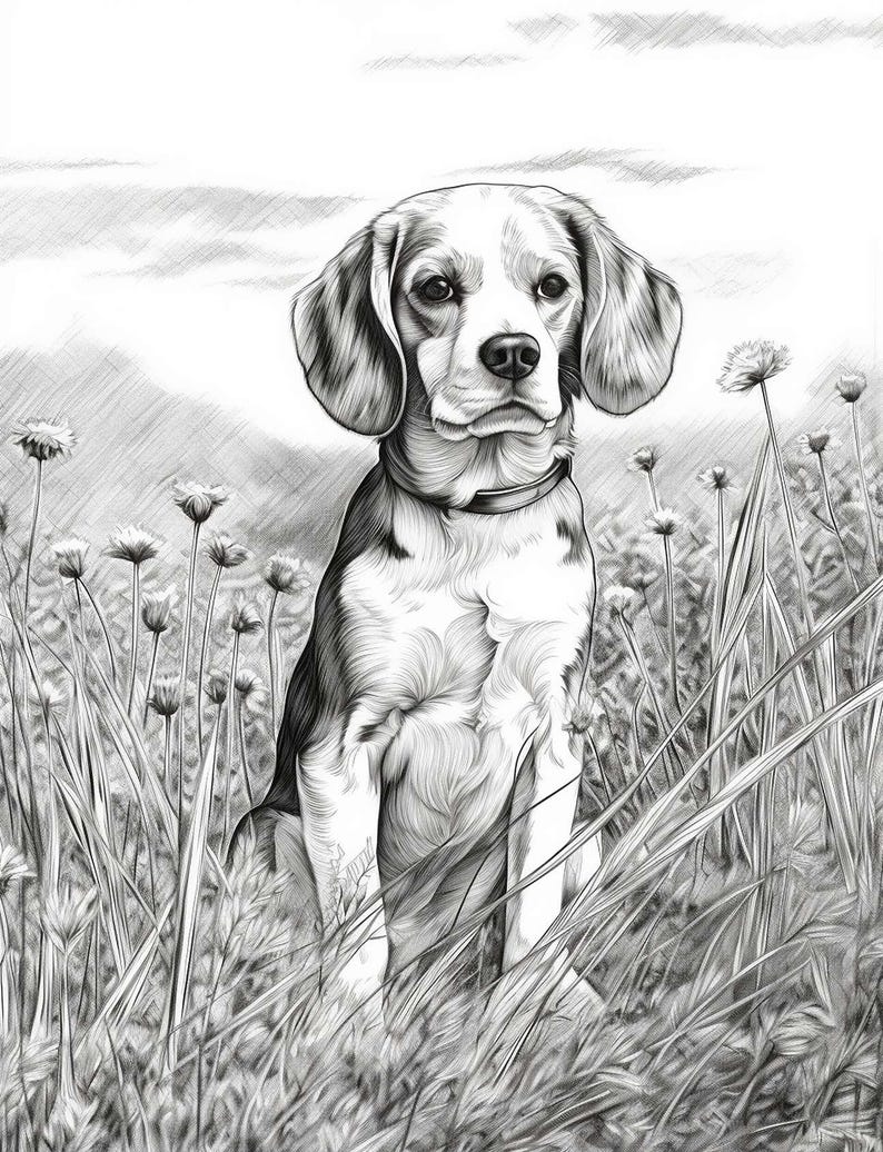 Dog Coloring Pages: 30 Printable Puppy Designs (PDF Download) - Etsy