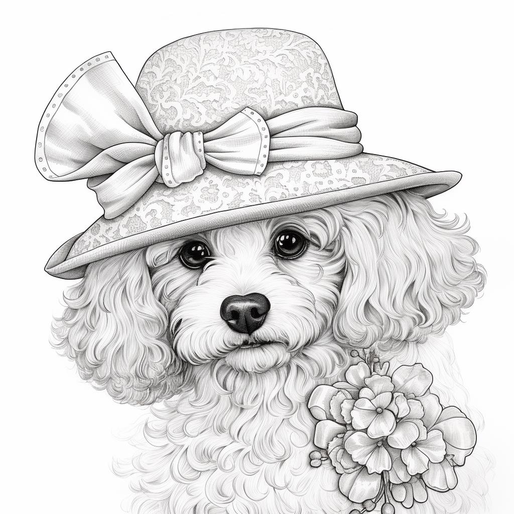 Adorable Puppy Coloring Page With Flowers & Butterflies – Printable ...