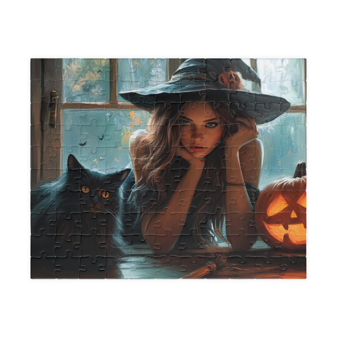 Puzzle, Kids Witch Puzzle for Children, Educational Toy, Halloween Game ...