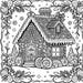 Gingerbread House Coloring Page: Festive Winter Holiday Activity ...