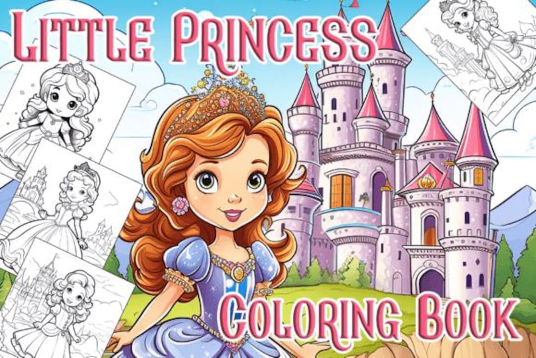 Magical Princess Coloring Pages: Fairytale Coloring Sheets (digital ...