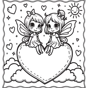Enchanting Flower Fairy Coloring Page | Printable Fairy Coloring Sheet ...