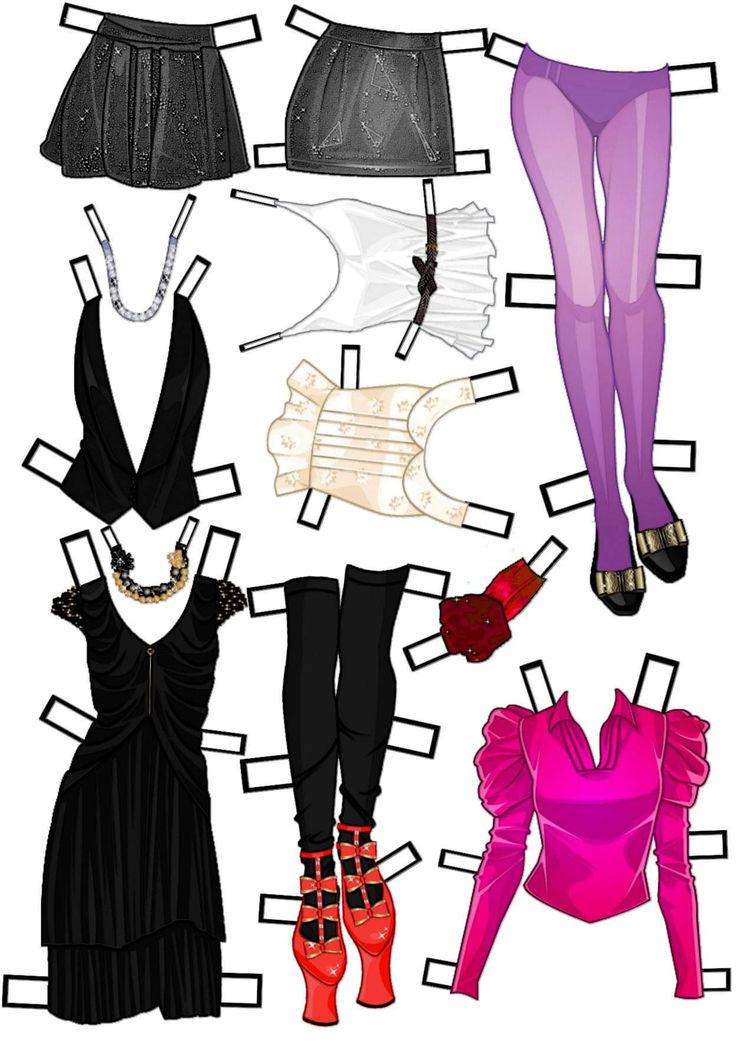 Printable Fashion Paper Doll Set: Stylish DIY Dress-up (PDF) - Etsy