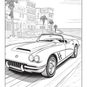 Printable Coloring Pages of Classic Cars - Fun for Kids and Adults - Etsy