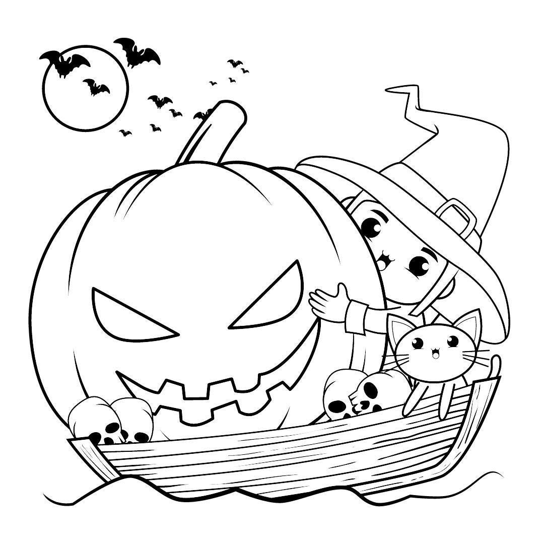 Halloween Coloring Pages | Printable Spooky Monsters for Kids, Teens ...