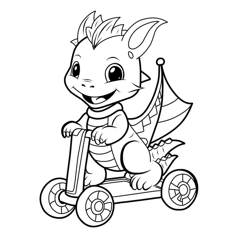 Little Dragons Coloring Pages | 8 Cute Printable Dragon Designs for ...
