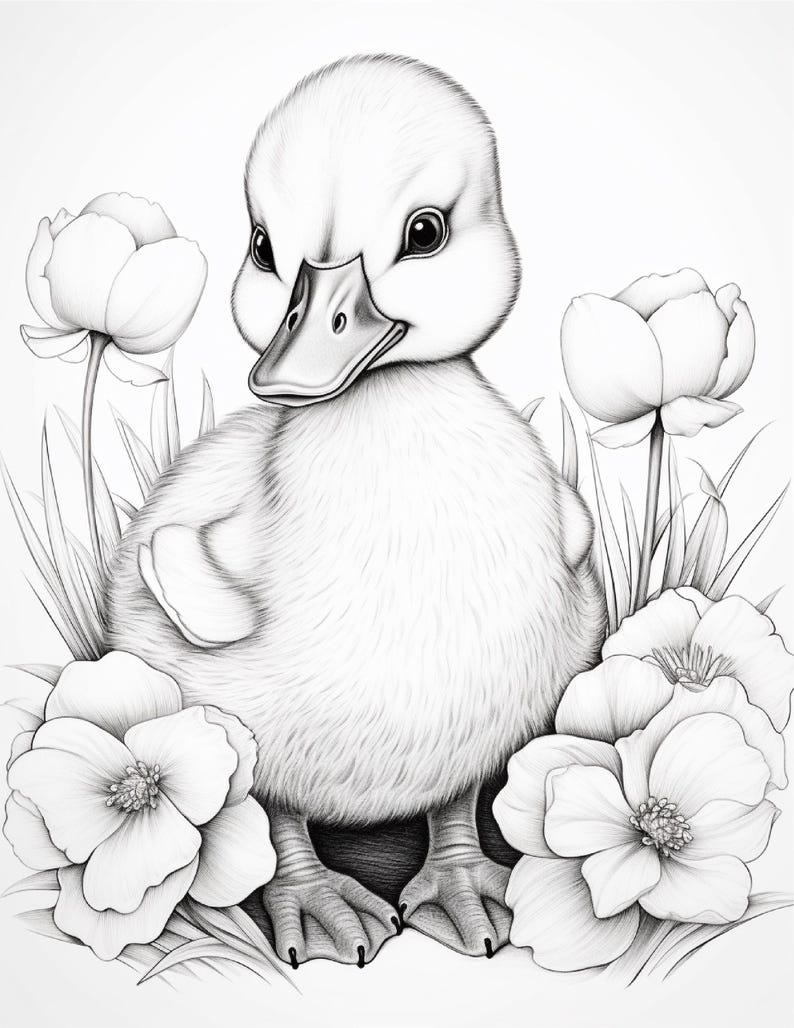 Cute Baby Farm Animal Coloring Pages for Kids – Printable Toddler ...