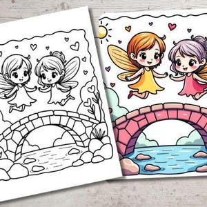 Enchanting Flower Fairy Coloring Page | Printable Fairy Coloring Sheet ...