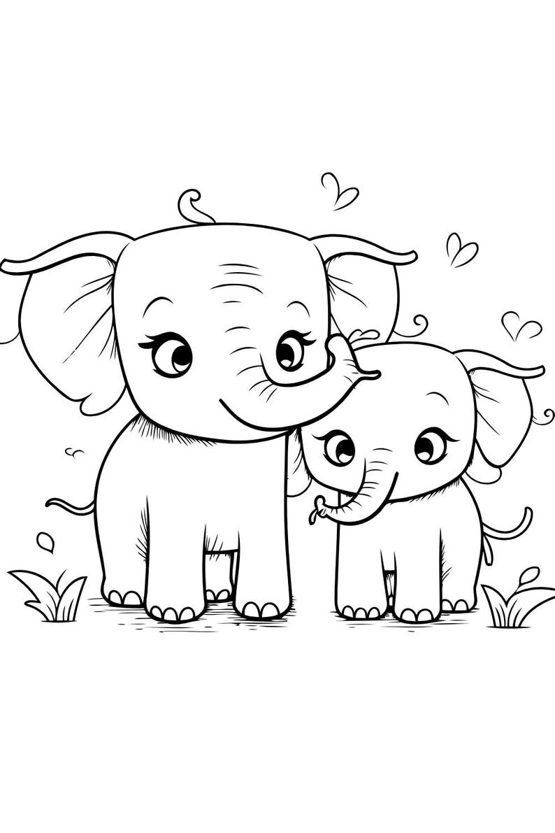 Safari Animal Coloring Pages for Kids – 30+ Cute Jungle & Zoo Animals ...