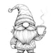 Cozy Gnome Coloring Page – Winter Gnome With Hot Drink - Etsy