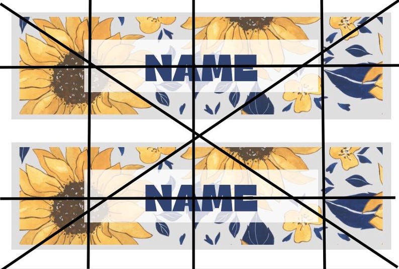 Editable Sunflower Classroom Drawer Name Tag Label, Printable, Editable ...