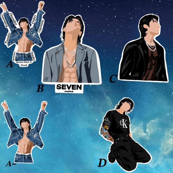 Jungkook Stickers - Etsy