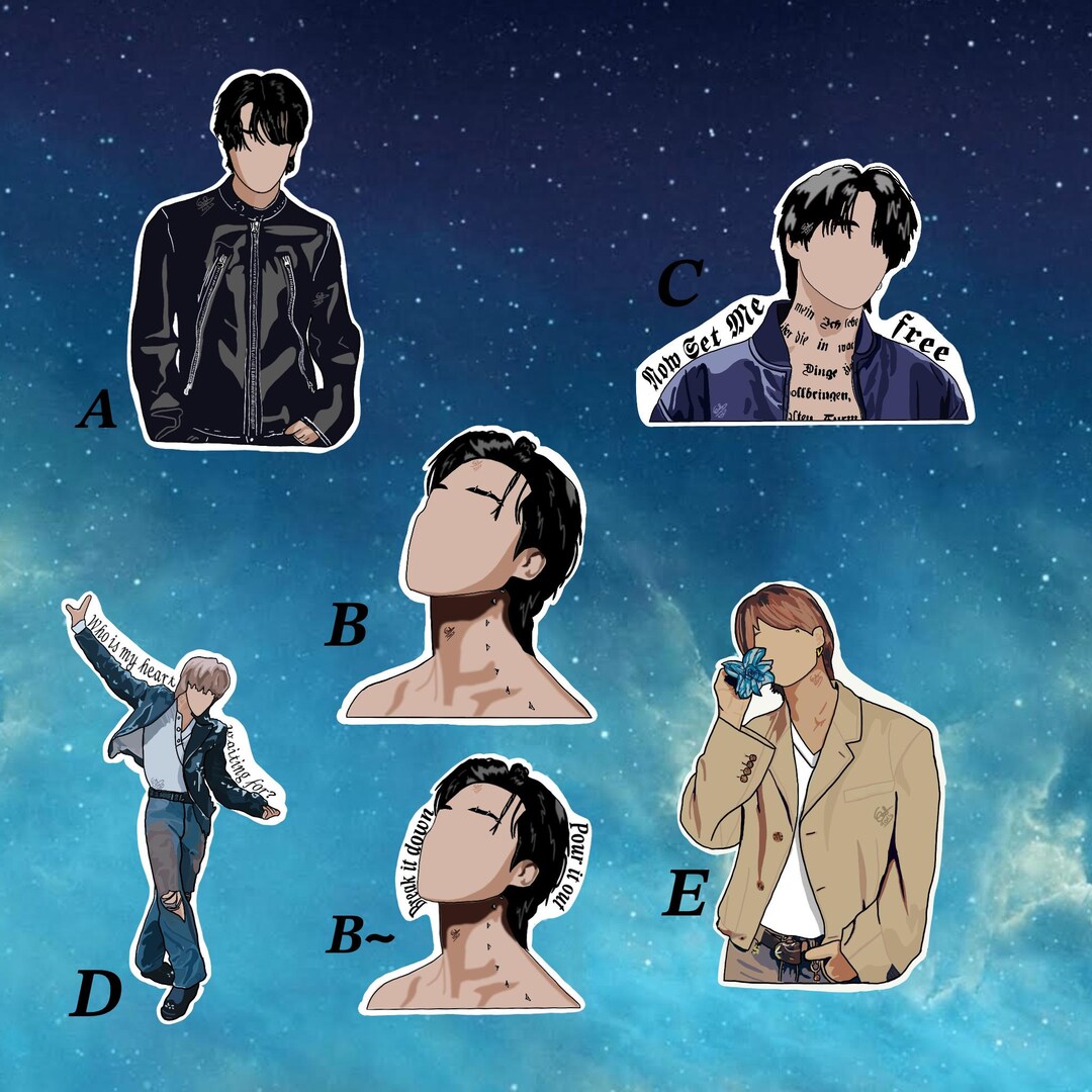 BTS Jimin "face" & "muse" Faceless Waterproof Sticker Collection - Etsy
