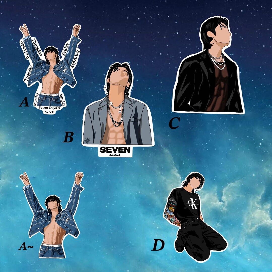 BTS Jungkook Faceless Waterproof Sticker Collection - Etsy