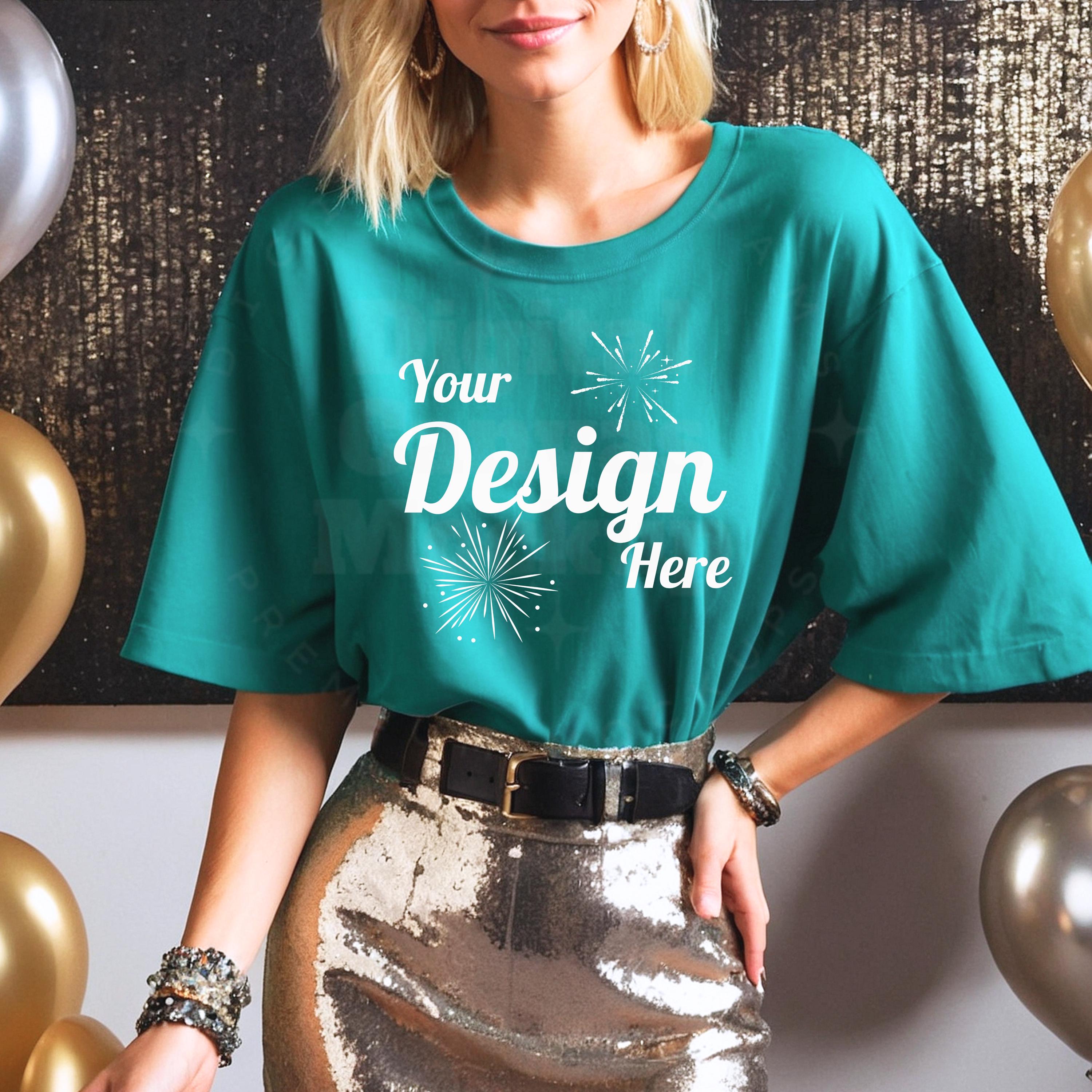 Gildan 64000 Jade Dome T-shirt Mockup Festive Holiday Tee Digital ...