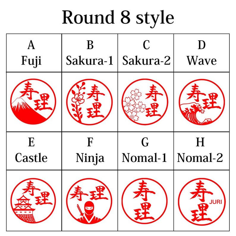 Digital Custom Hanko Stamp. Japanese Seal. Japanese Signature Stamp ...