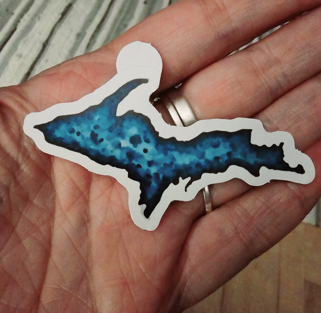 Upper Peninsula - Watercolor Sticker - Etsy