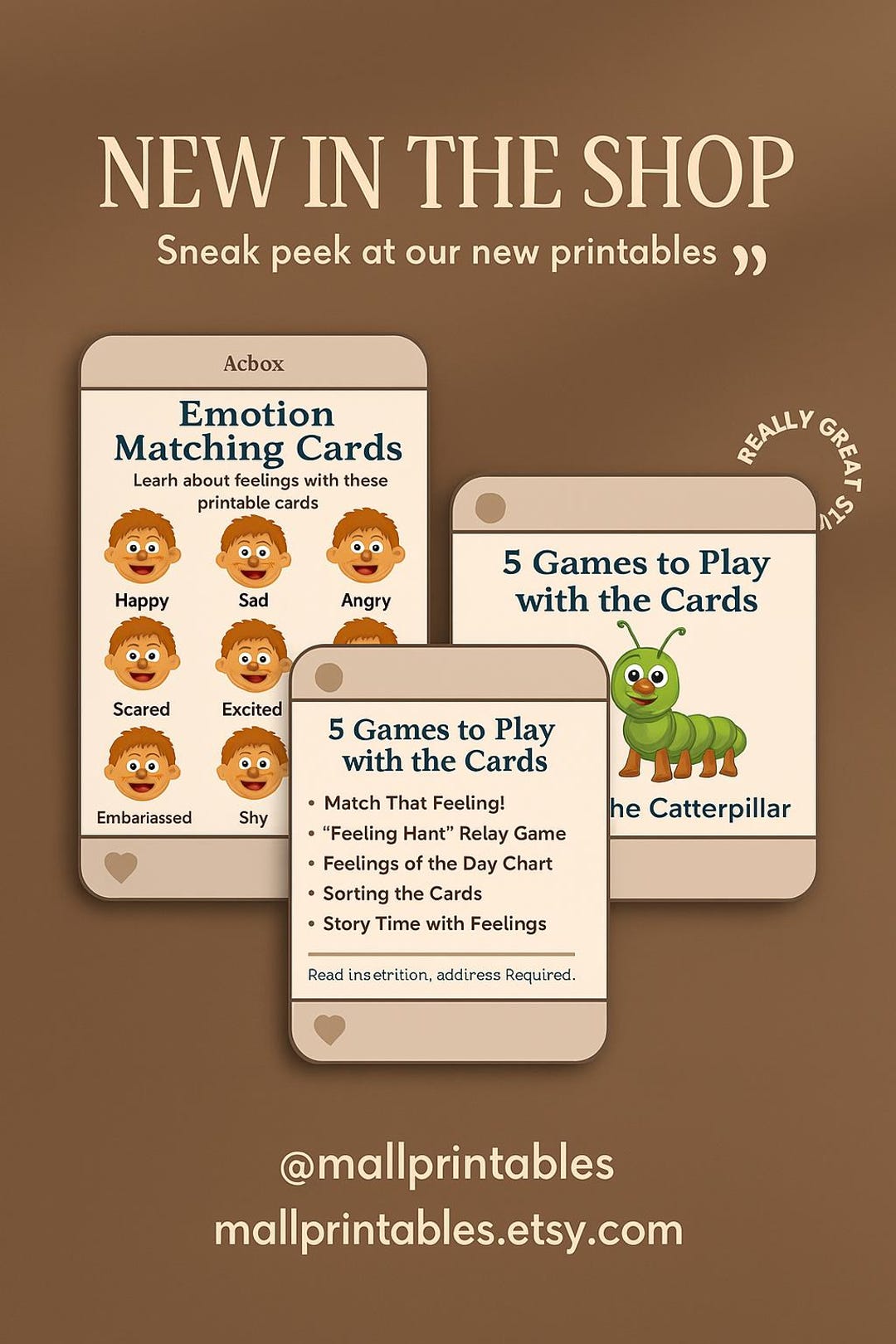Emotion Matching Cards for Kids – Printable Feelings Flashcards – SEL ...