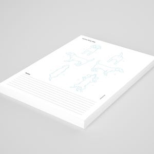 Canine Body Map - Blue Outline | Dog Body Map | Dog Line Art | Dog ...