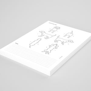 Canine Body Map - Black Outline | Dog Body Map | Dog Line Art | Dog ...