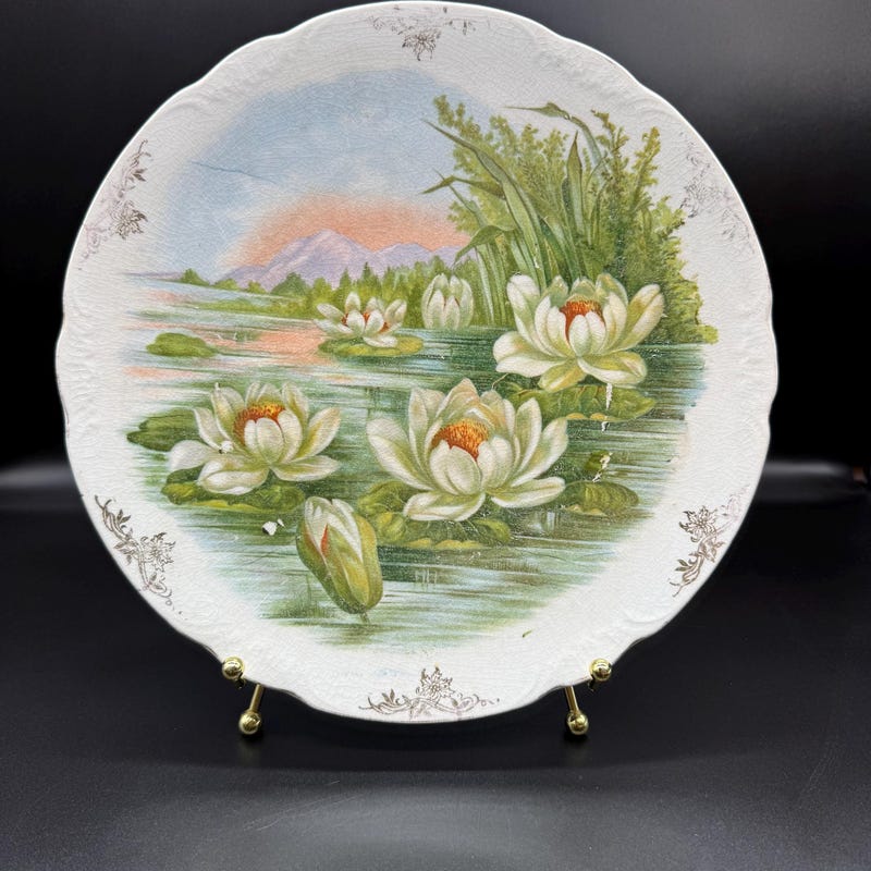 Water Lily Plate - Etsy