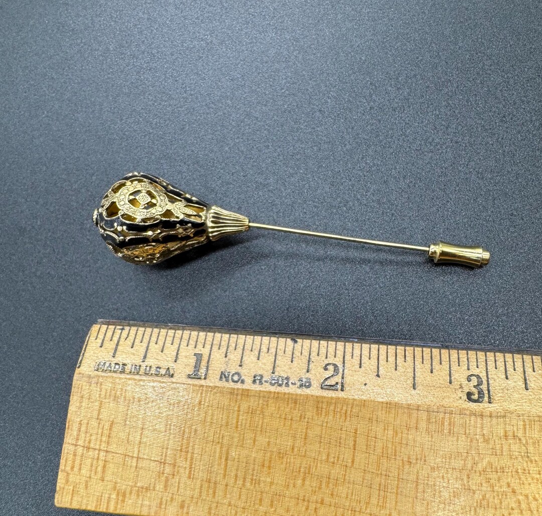 Gold & Black Openwork Filigree Tear Drop Shaped/hot Air Ballon Shaped ...