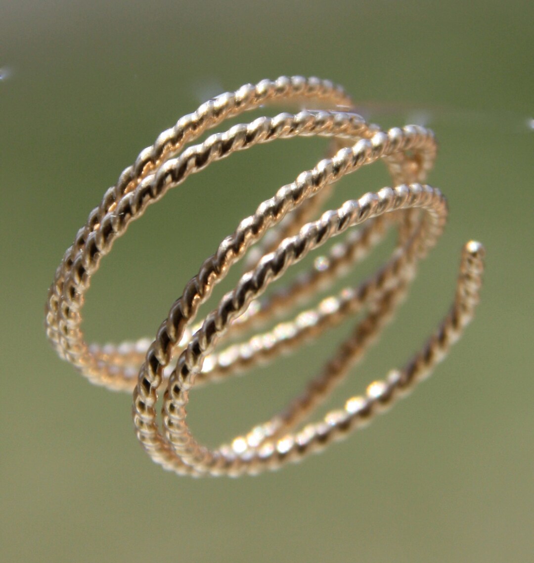Twisted Gold Open Wrap Ring - Etsy