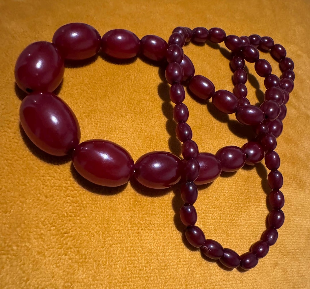 Faturan Cherry Amber Bead Necklace - Etsy