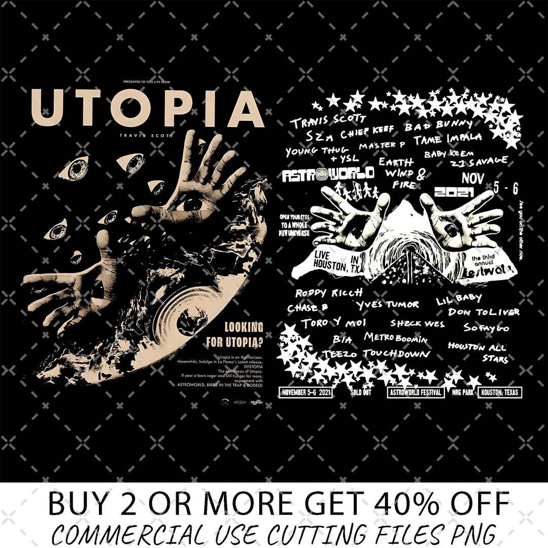 Utopia Travis Scott Inspired Png, Ap Music Gift Streetwear Cactus Jack ...