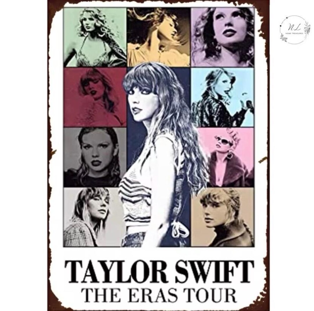 Taylor Album Cover Metal Tin Sign: Vintage Wall Decor for Bedroom ...