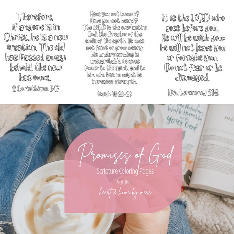 Promises of God Coloring Pages - 40 Pages - Etsy
